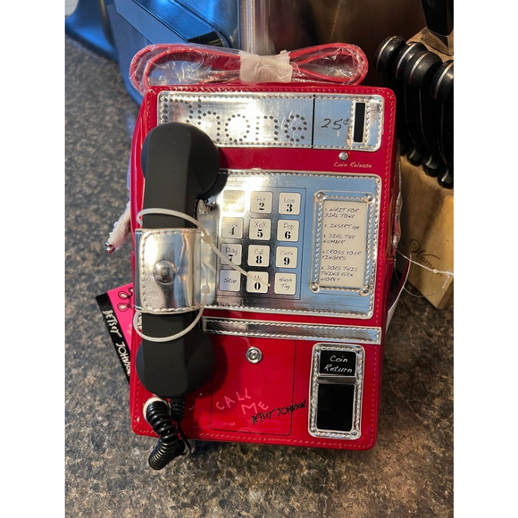 Betsey Johnson | Accessories | New Betsey Johnson Red Payphone Real ...